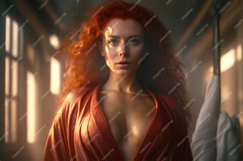 Premium Photo Sexy European Hot Woman Girl Model Wearing Open Short Robe Showing Ai Generated Art