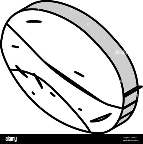 Melon Yellow Isometric Icon Vector Illustration Stock Vector Image