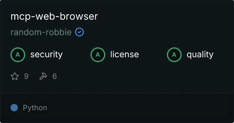 Mcp Web Browser Server Mcp Server