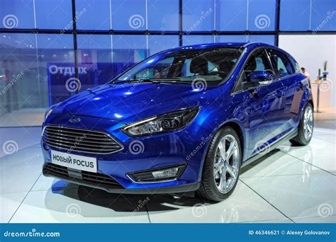 Ford Focus Second Generation C307 In Motion On The Street White Car