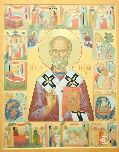 Икона святителя Николая Мир Ликийских Чудотворца с житием Flickr