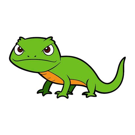Premium Vector Common Lizard Angry Icon Vector