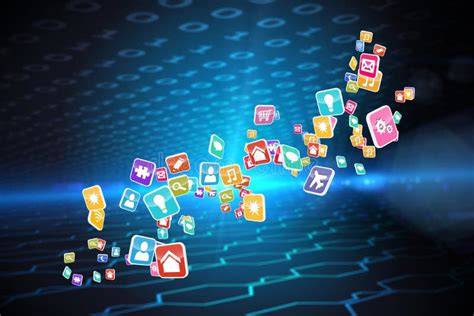 Composite Image Of Colourful Computer Applications Stock Illustration Illustration Of Computer