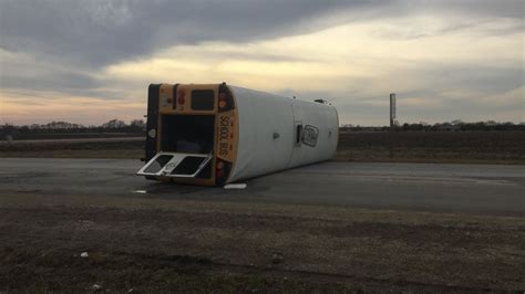 Illinois School Bus Overturns After Run In With Van Abc7 Chicago
