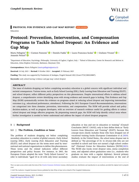 Pdf Protocol Prevention Intervention And Compensation Programs To