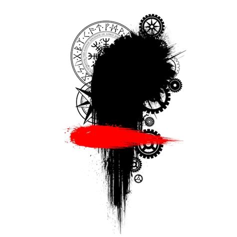 Elementos Del Círculo De Grunge Vector Premium
