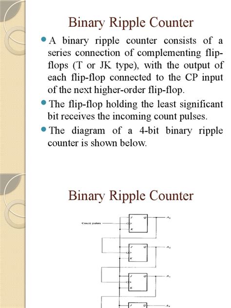 Binary Ripple Counter How It Works Pdf Electronics Digital Technology