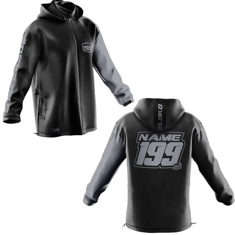 Customised Motocross Softshell Jacket Black Ransom Adult Motoloko