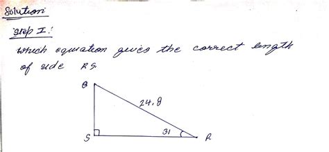 Answered Right Triangle QRS Is Pictured Below Bartleby
