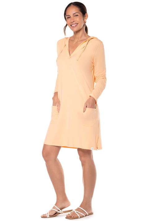 Womens Catalina Beach Cover Up Dress Peach Fuzz Upf 50