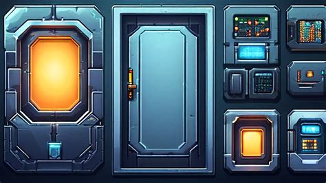 Realistic Tile Sprite Sheet For 3d Platformer Game In Sci Fi By