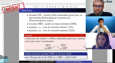 Les effets secondaires peuvent être sous estimés Vincent Pavan