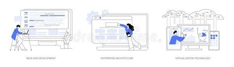 Enterprise Software Abstract Concept Vector Illustrations Stock Vector Illustration Of Blue