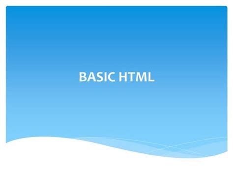 What Is Html Ppt