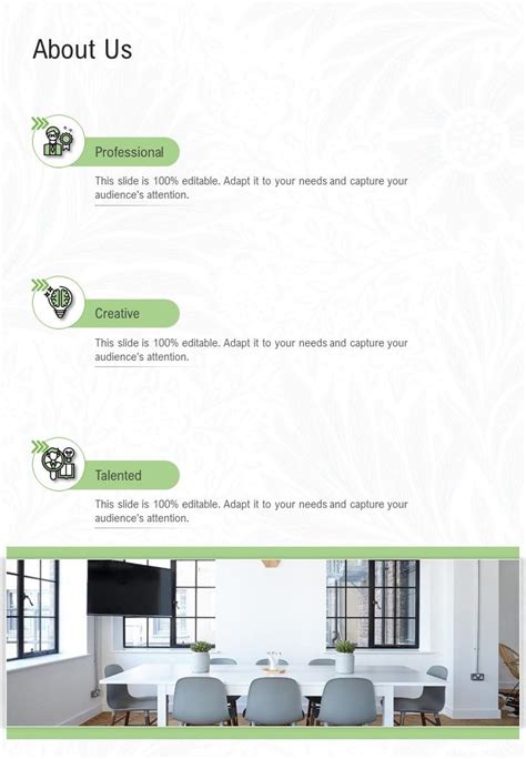 About Us Interior Design Proposal Template One Pager Sample Example Document Presentation