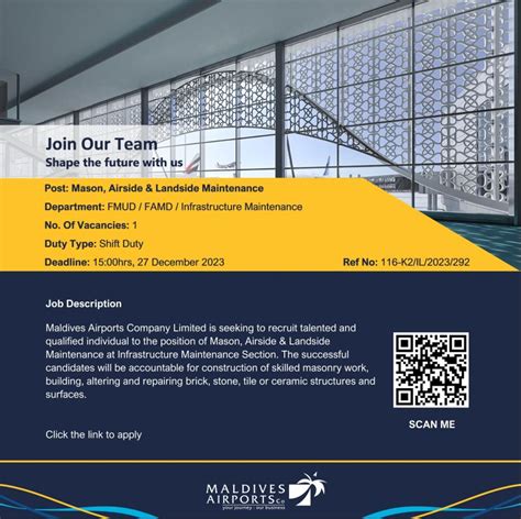 Maldives Airports Company Limited Macl On Linkedin Jobsatmacl