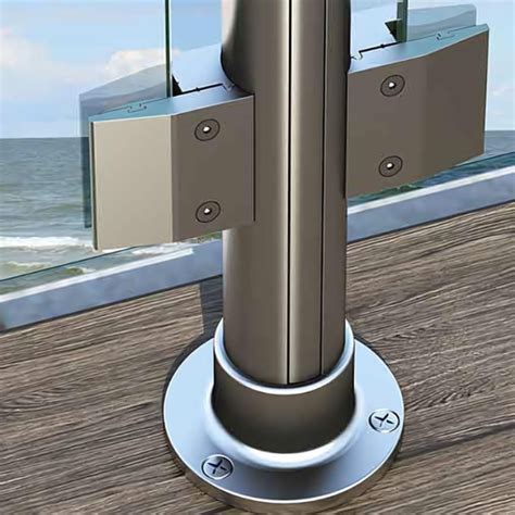 Elegant Gris Garde Corps Plexiglass Fixation à Plat