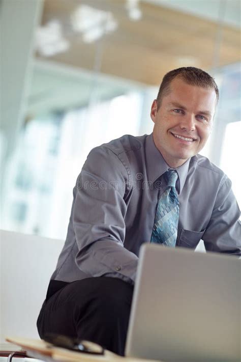 Laptop Portrait And Web With Business Man In Office For Saas Account Manager Engagement Trends