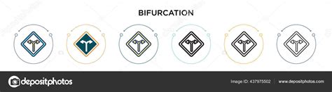 Bifurcation Signal Icon Filled Thin Line Outline Stroke Style Vector Stock Vector By ©digital