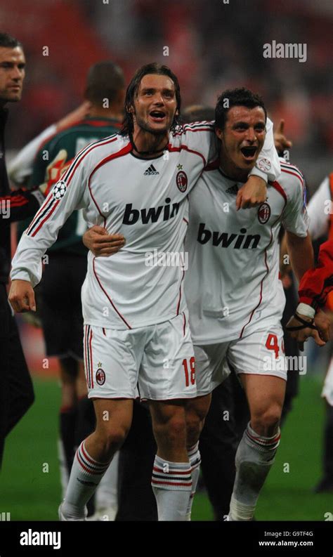 Ac Milans Marek Jankulovski And Massimo Oddo Celebrate Victory Hi Res