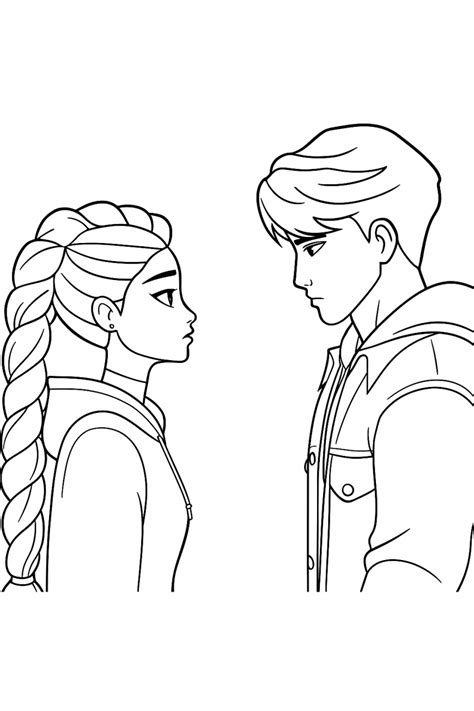 Kpop Demon Hunters Coloring Jinu And Rumi Cartoon Coloring Pages