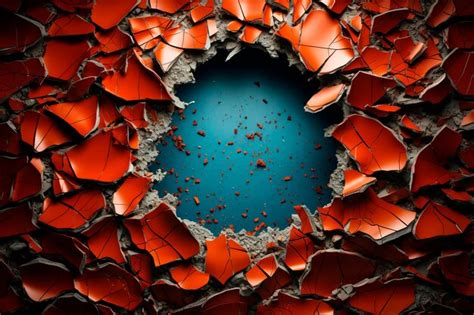 Premium AI Image Torn Red Paper Texture Abstract Backgroundgenerative Ai