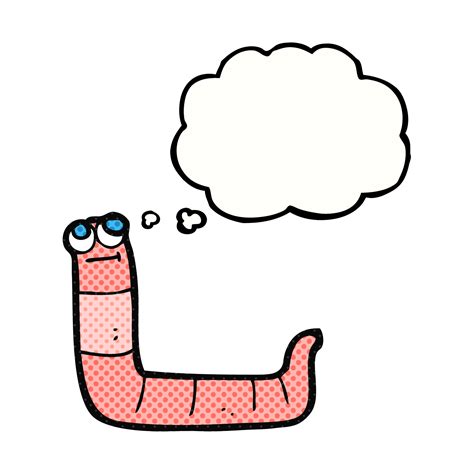 Mano Dibujado Pensamiento Burbuja Dibujos Animados Gusano 45020895 Png