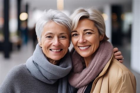Premium Photo Couple Of Adult Women In Love On Valentines Day Lgbt