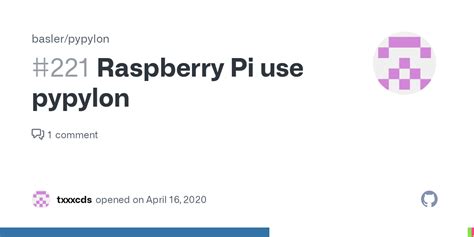 Raspberry Pi Use Pypylon Issue 221 Basler Pypylon GitHub