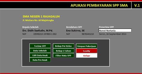 Download Aplikasi Pembayaran Spp Berbasis Excel Gratis