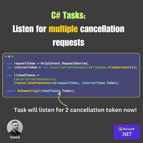 Dotnet Csharp Asynchronousprogramming Cancellationtoken Saeed