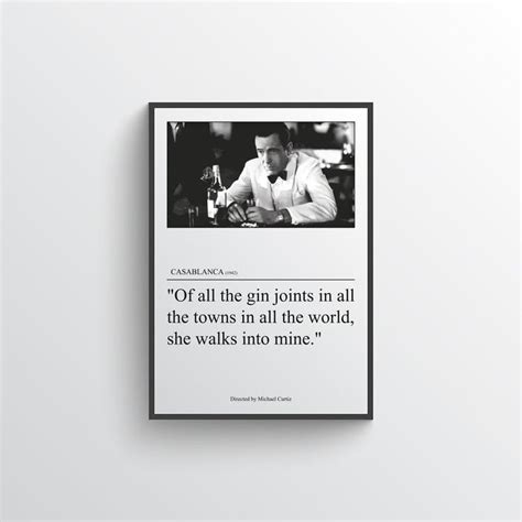 Casablanca Film Movie Quote Poster Etsy Movie Quotes Film Prints