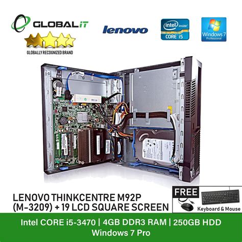 Lenovo Thinkcentre M92p M 3209 I5 Sff 19 Square Lcd Refurbished