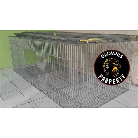 Jual Kandang Kelinci Galvanis 2 Hole 2pintu P100 L60 T50 Cm Kandang