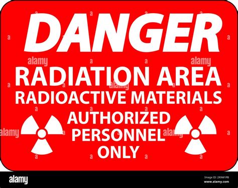 Radiation Danger Sign Caution Radiation Area Radioactive Materials Authorized Personnel Only