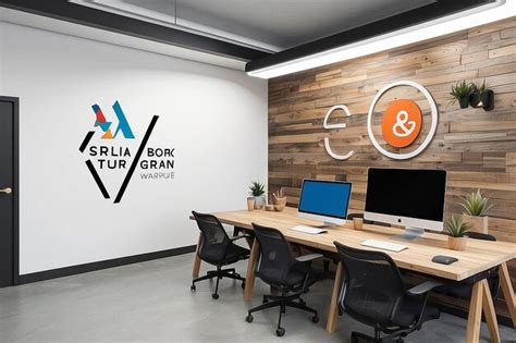 Premium Photo Display Your Brand In A Coworking Space By Seamlessly