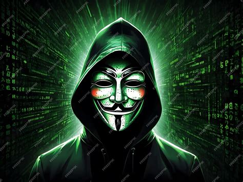 Premium Ai Image A Hacker With Green Digital Binary Codes