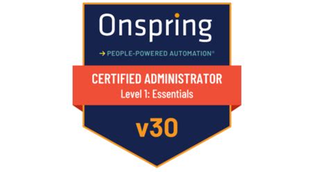 Onspring Issued The Certified Onspring Administrator Level 1 Digital