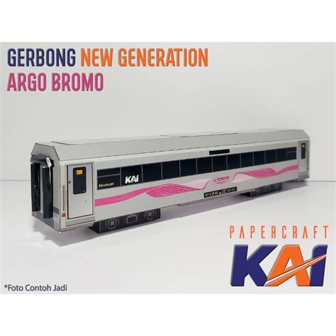 Jual 3d Papercraft Miniatur Kereta Api Indonesia Kai Gerbong New