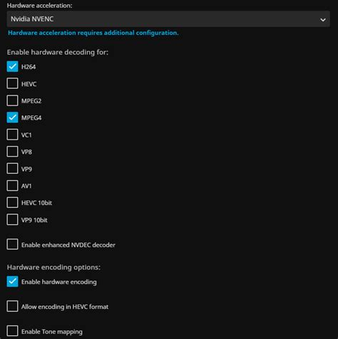 Stuck Setting Up Hardware Accel Rjellyfin