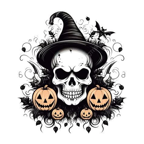Halloween Element Illustration With Skull Shape Halloween Icon Skull