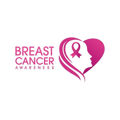 Brustkrebs Symbol Mit Rosa Schleife Premium Vektor