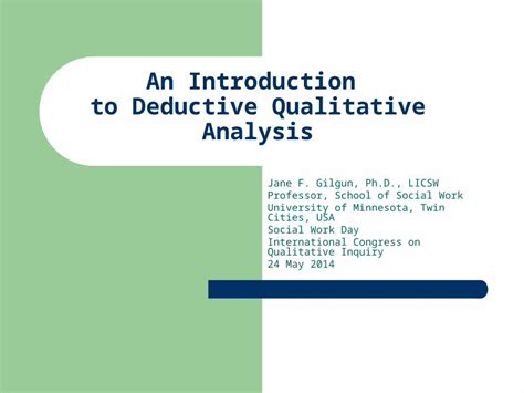 Ppt Introduction To Deductive Qualitative Analysis Dokumentips