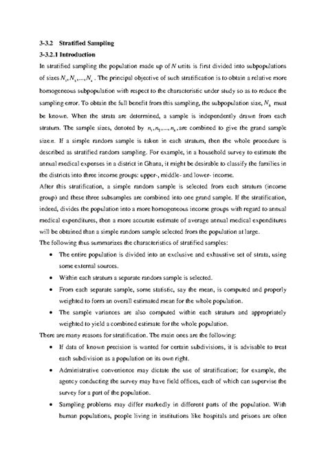 Statified Sampling Notes 3 3 Stratified Sampling 3 3 2 Introduction