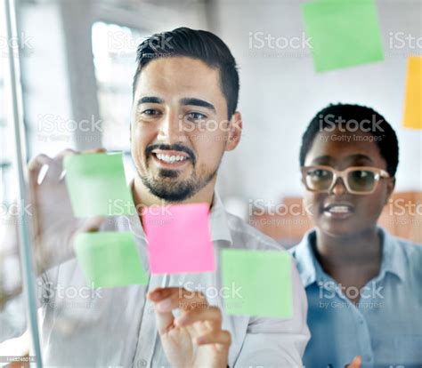 Business Meeting Note Paper Woman Young Office Teamwork Strategy Idea