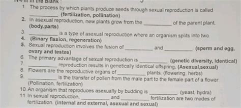 1 The Process By Which Plants Produce Seeds StudyX