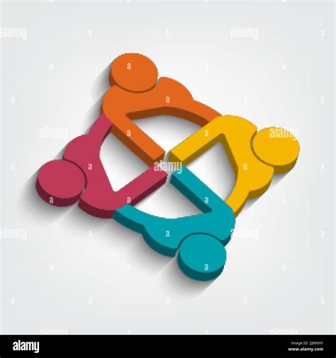 Agrupar el apretón de manos del logotipo de la gente en un círculo