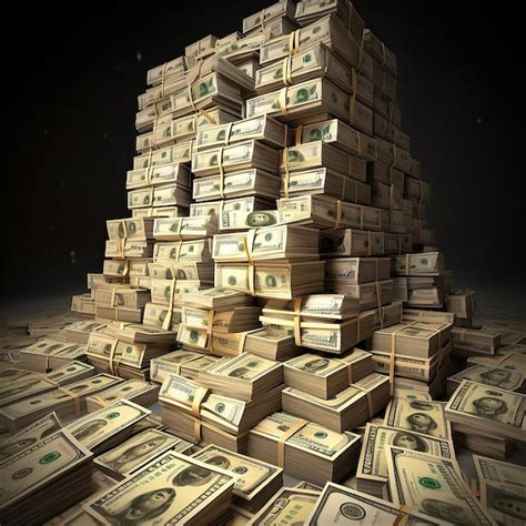 Premium Photo Ai Generated Illustration United State Currency Dollars Pile From Packs Of Money