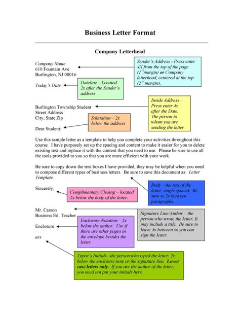 35 Formal Business Letter Format Templates And Examples ᐅ Templatelab