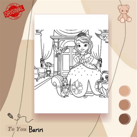 Jual Gambar Sketsa Mewarnai Sofia The First Sketsa Lukis Sketsa Sablon Shopee Indonesia
